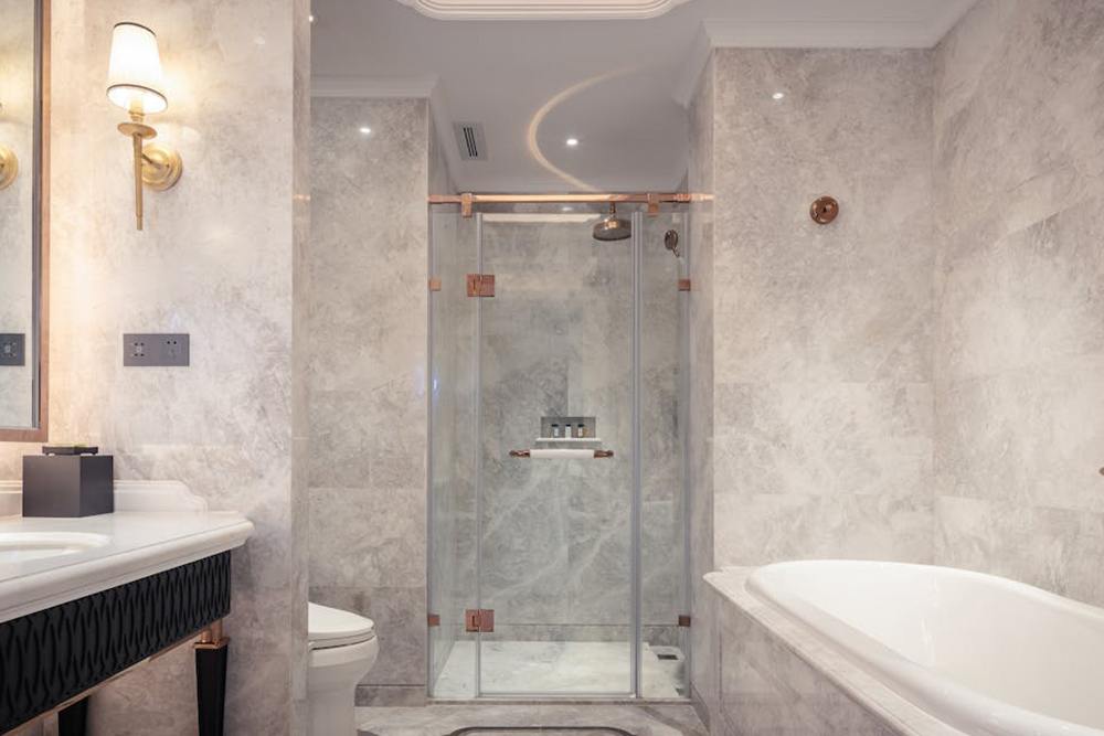 Porcelain Large Format Tile in Austin, TX | Emerald Interior Design Studio